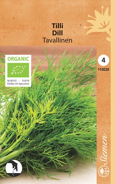 Tilli tavallinen, luomu, siemen, Schetelig Anethum graveolens ...