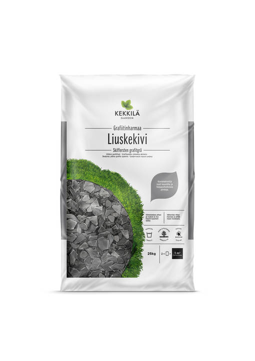 Kekkilä Liuskekivi Grafiitinharmaa 25 kg - Viherkeskus Focus verkkokauppa